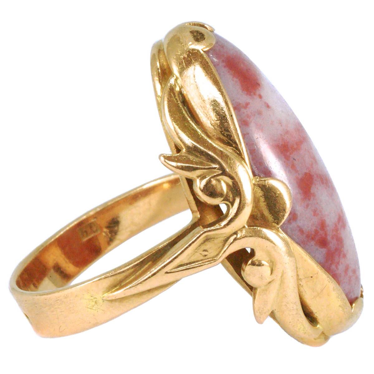 Vintage Russian 14ct Gold, Jasper Ring - Antique And Vintage Elegance ...