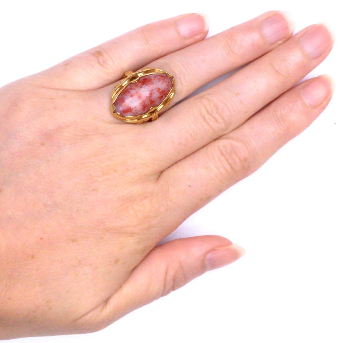 Vintage Russian 14ct Gold, Jasper Ring - Antique And Vintage Elegance ...