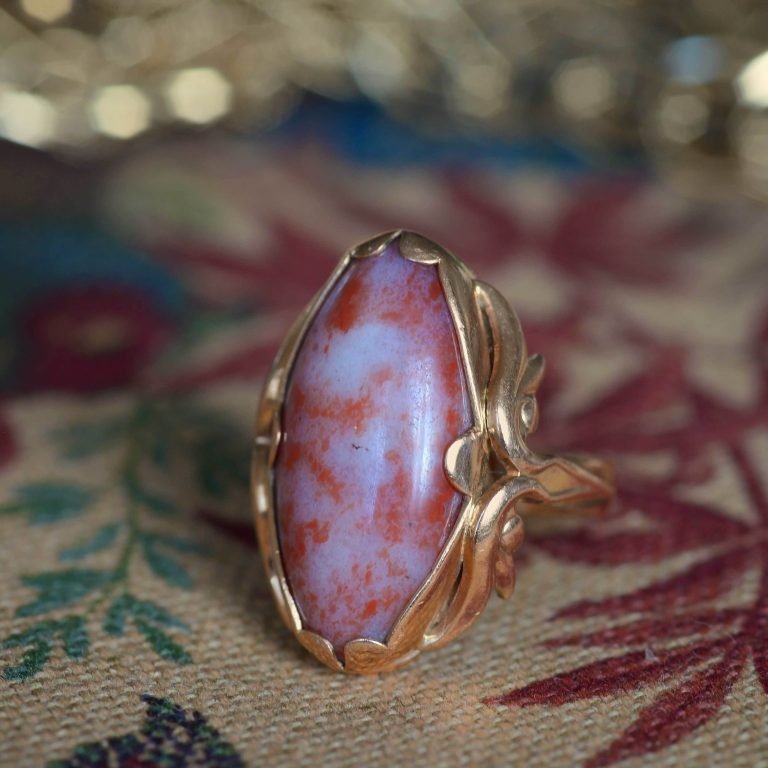 Vintage Russian 14ct Gold, Jasper Ring - Antique And Vintage Elegance ...