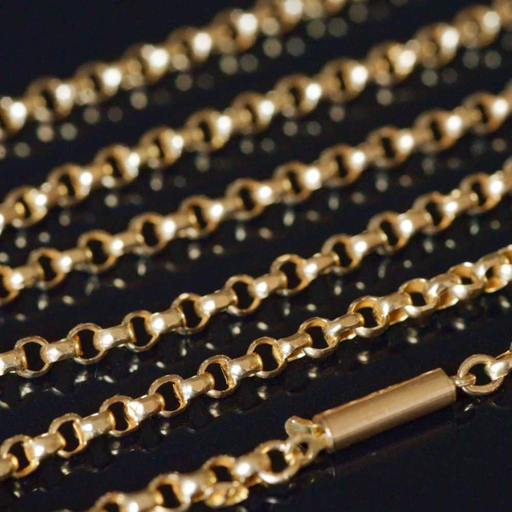 Antique Victorian Fine Belcher Link Chain in 9ct Gold - Antique And ...