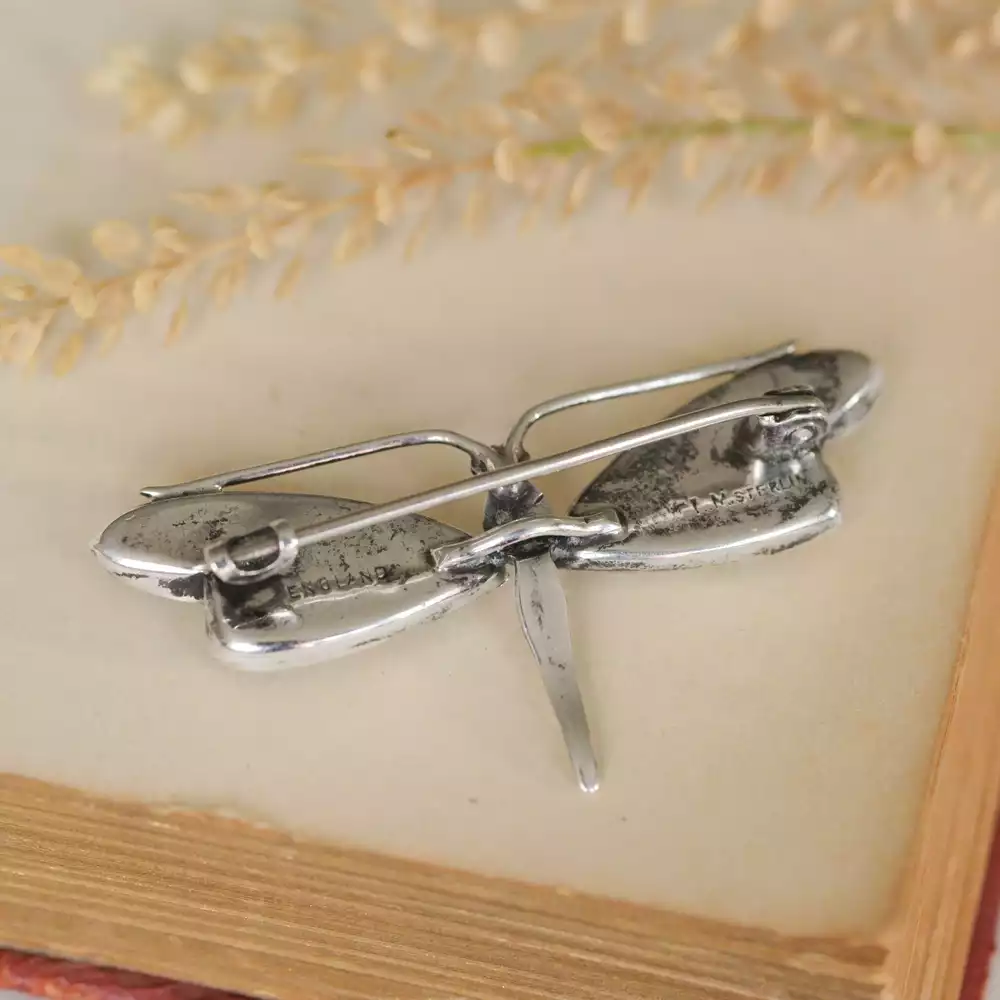 1920s Butterfly-Wing Brooch in Sterling Silver - Antique And Vintage ...