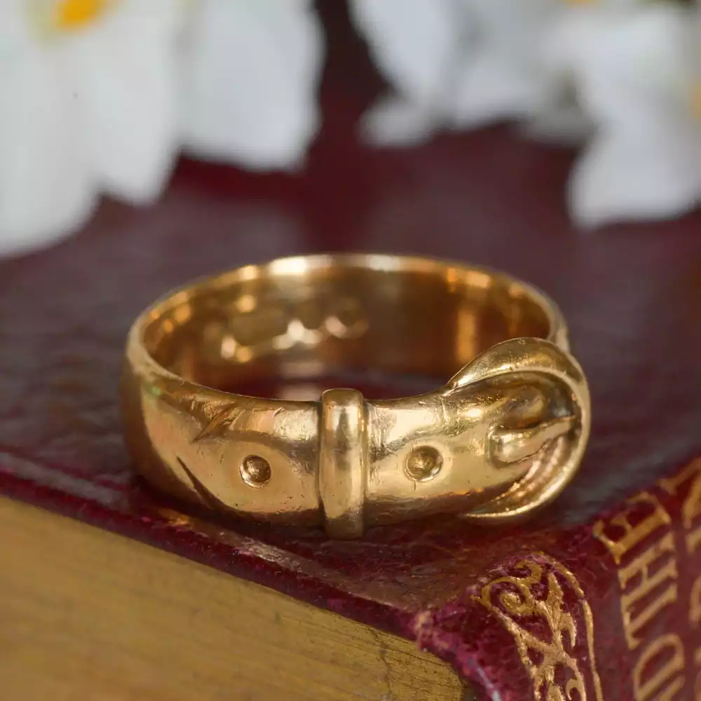 Vintage Buckle Ring in 9ct Yellow Gold - Antique And Vintage Elegance ...
