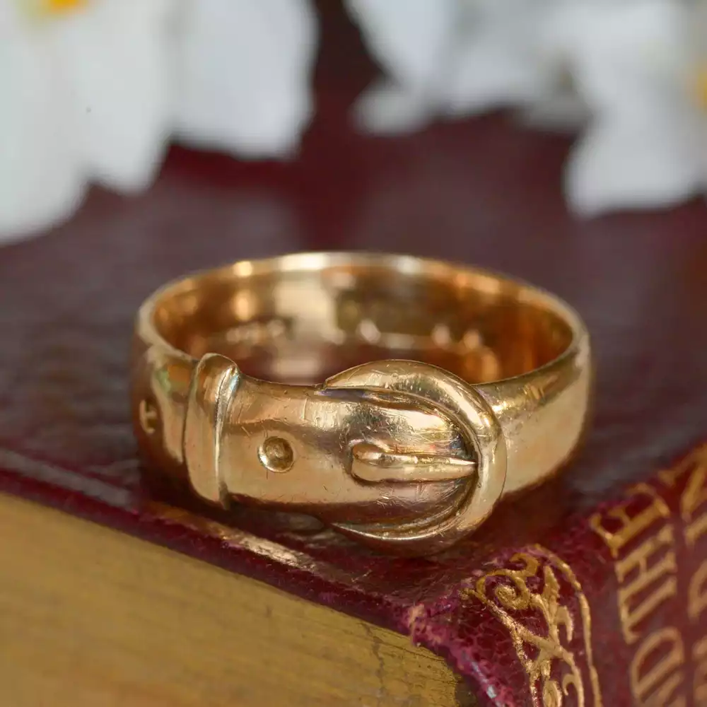 Vintage Buckle Ring in 9ct Yellow Gold - Antique And Vintage Elegance ...